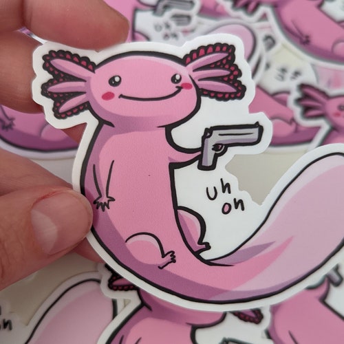 Dangerous Axolotl Sticker - Etsy
