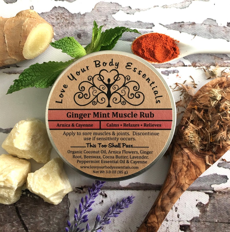 Ginger Mint Muscle Salve Arnica Salve Arnica Balm Muscle Tension Stiff ...