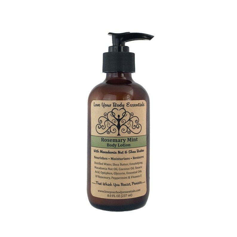Rosemary Peppermint Body Lotion Peppermint Lotion Aromatherapy - Etsy