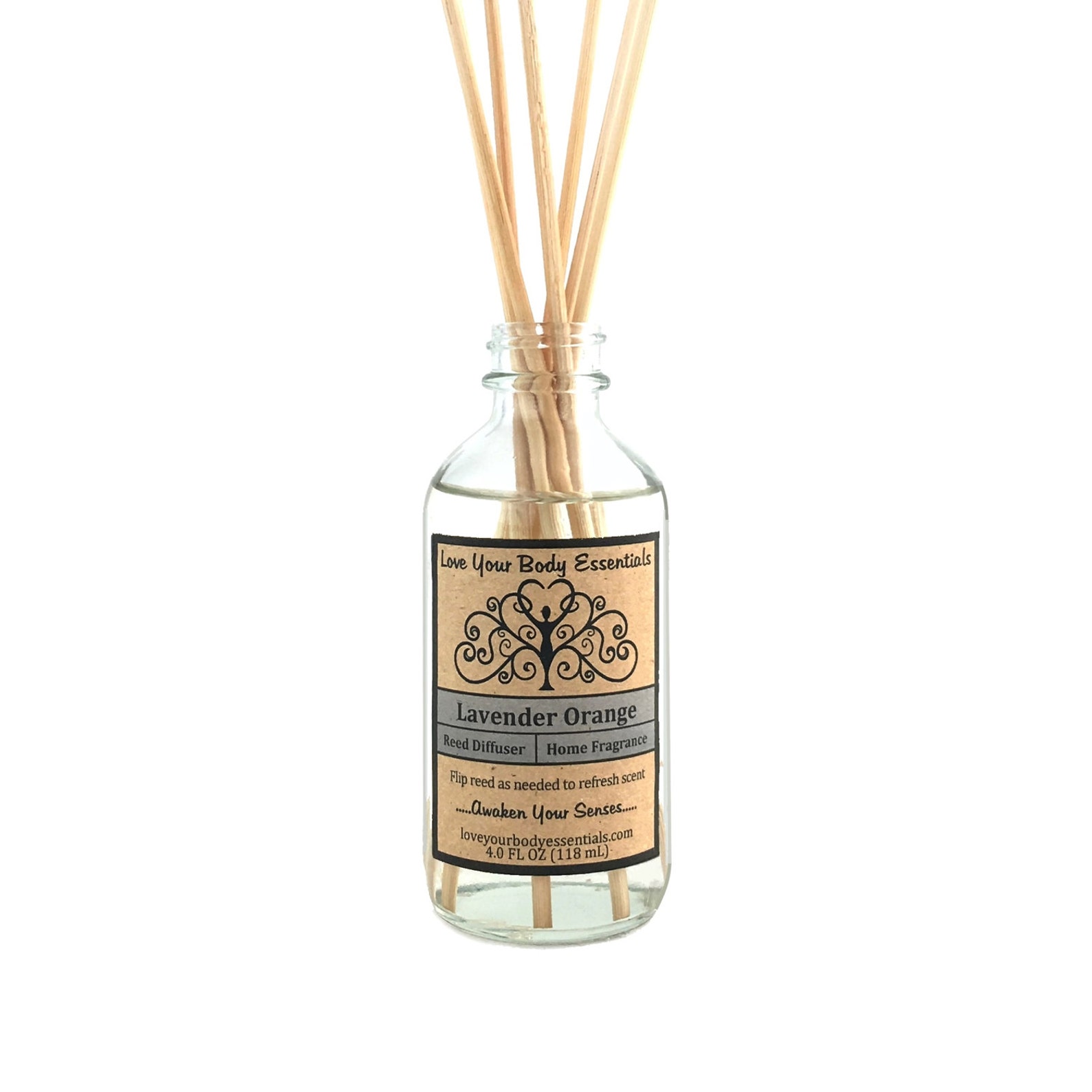 Lavender Orange Natural Reed Diffuser Lavender Diffuser Reed Diffuser ...