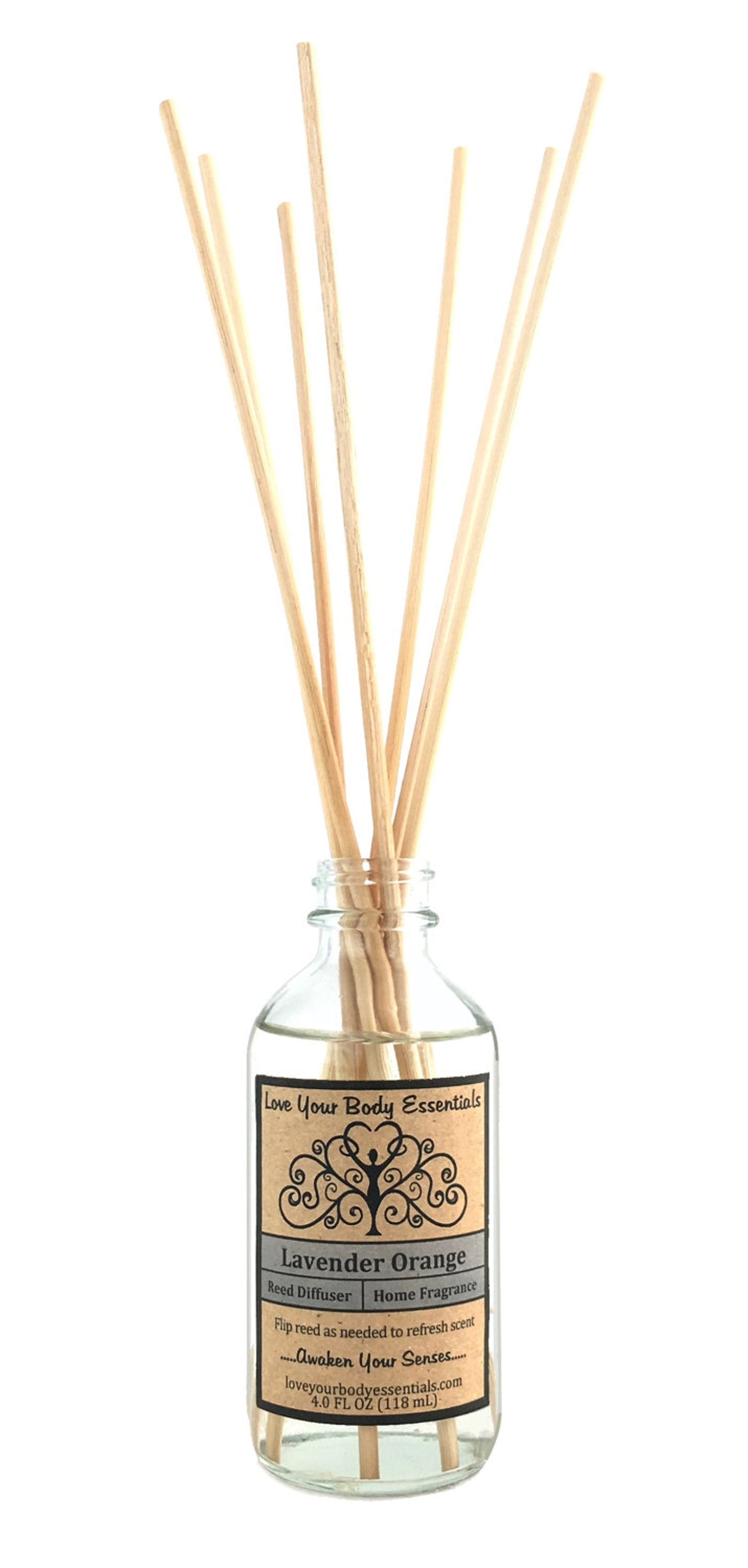 Lavender Orange Natural Reed Diffuser Lavender Diffuser Reed Diffuser ...
