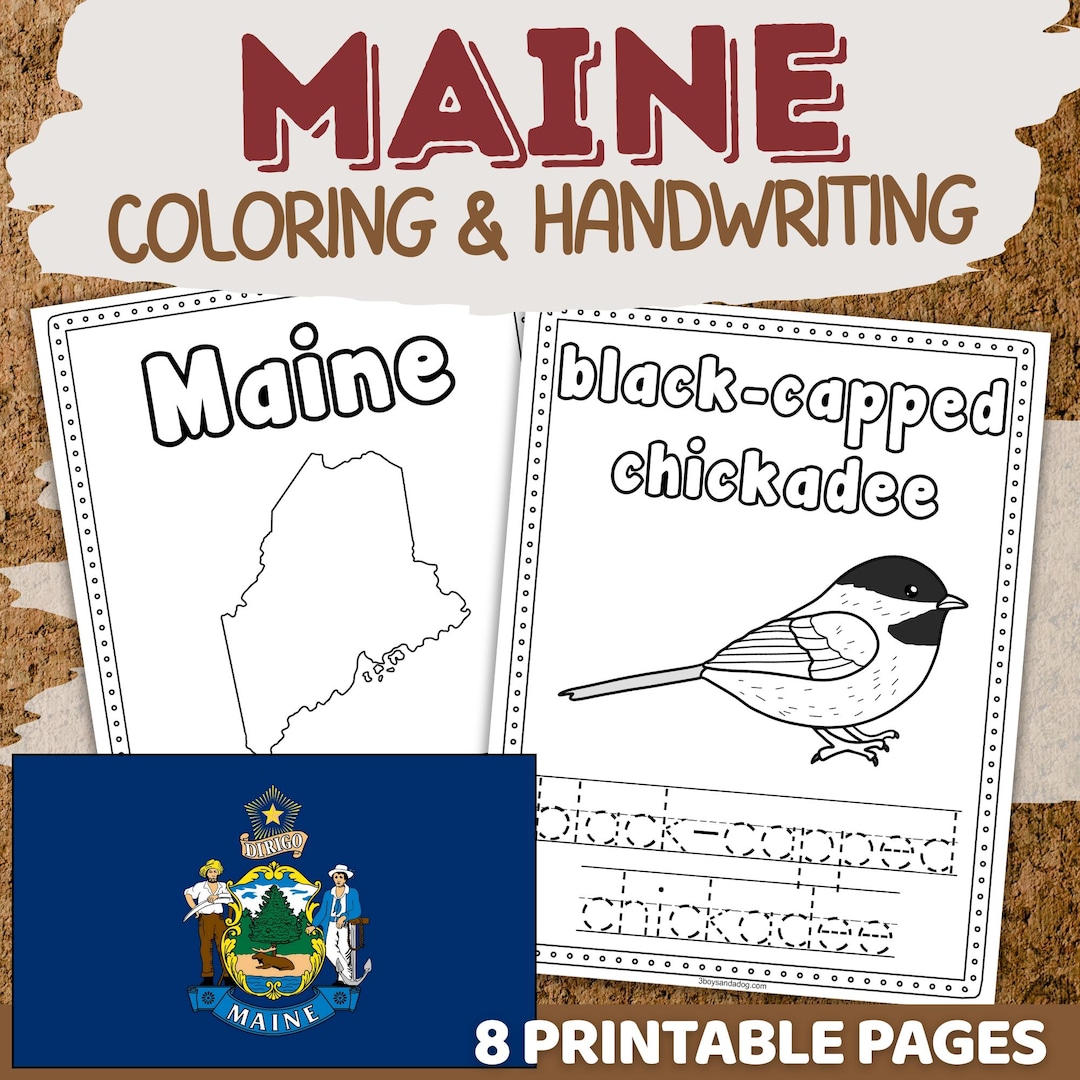 Maine Preschool Worksheets | State Symbols Prek Kindergarten Social ...