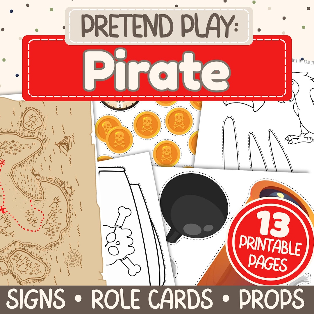 Pirate Pretend Play for Kids | Pirate Adventure Dramatic Play Set ...