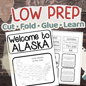 Alaska State Lapbook: Printable Geography and History Notebook Pages ...