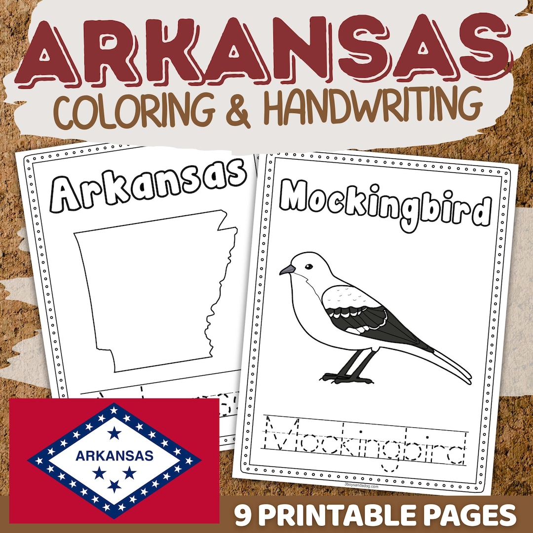 Arkansas Preschool Worksheets | State Symbols Prek Kindergarten Social ...