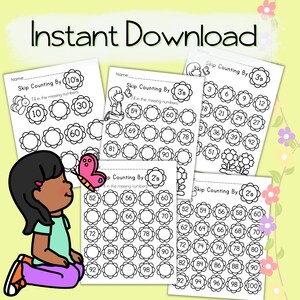 Skip Counting Sheets | Preschool Math Activity Worksheets | Spring ...