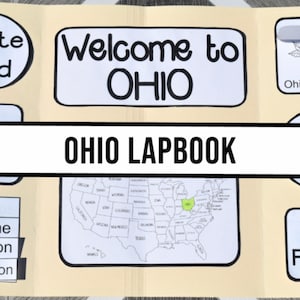 Ohio State Lapbook: Printable Geography and History Notebook Pages Pack ...