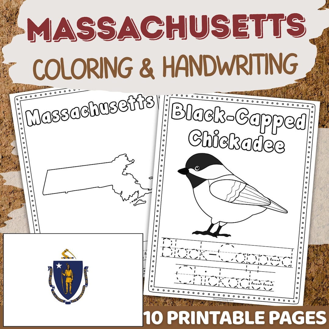 Massachusetts Preschool Worksheets | State Symbols Prek Kindergarten ...