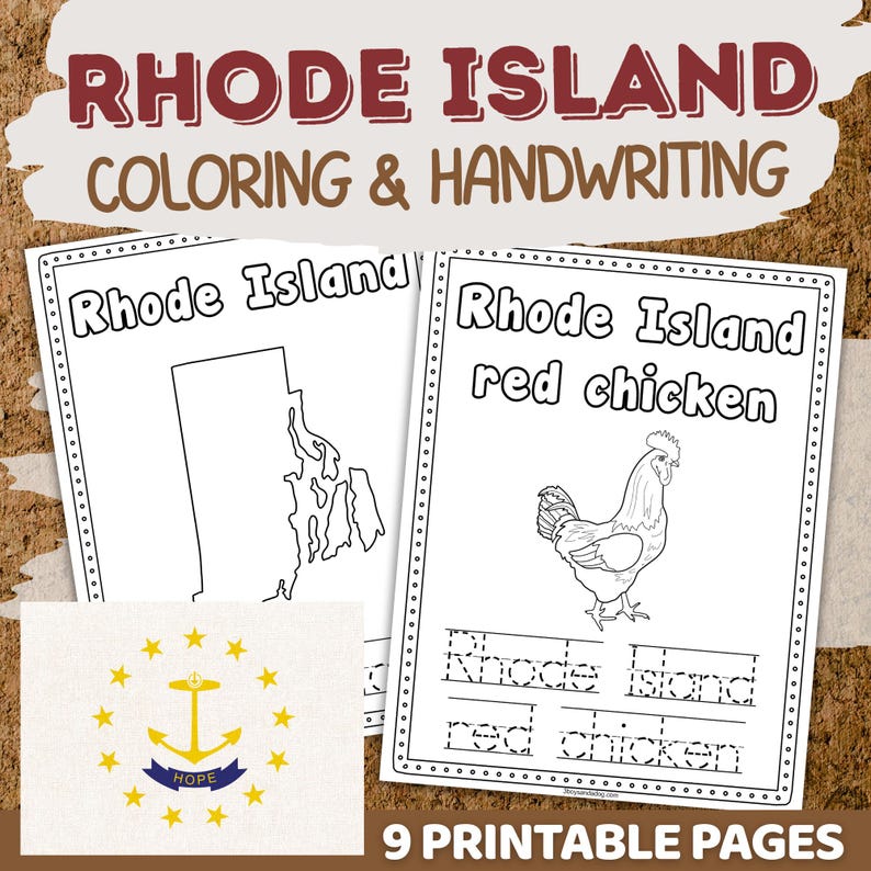 Rhode Island Preschool Worksheets | State Symbols Prek Kindergarten ...