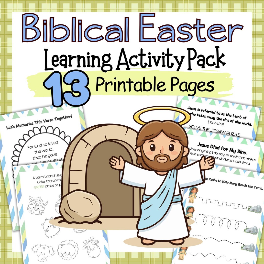 Biblical Easter Activity Pack | Christian Homeschool Printables (PDF ...