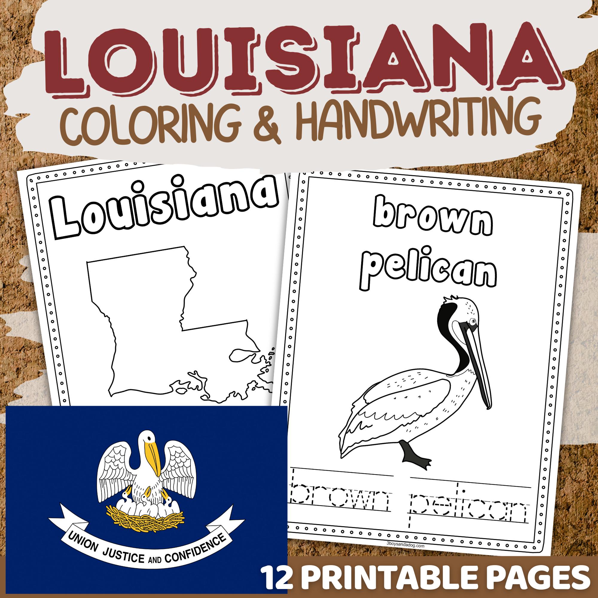 Louisiana Preschool Worksheets | State Symbols Prek Kindergarten Social ...