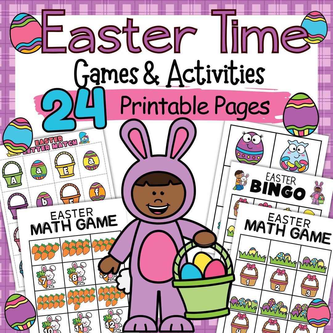 Preschool Worksheets Easter: Bingo and Printable Math and Letter Games ...
