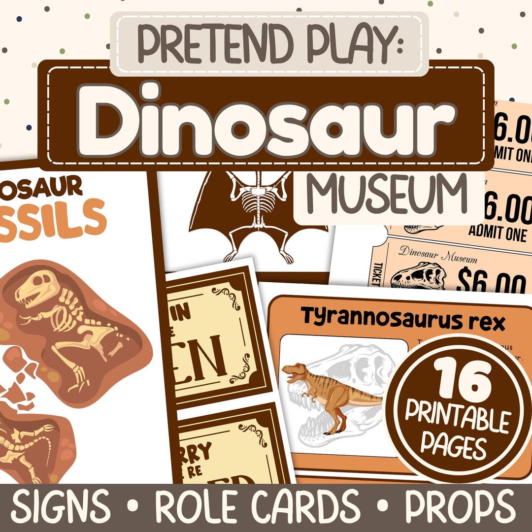 Dinosaur Museum Pretend Play for Kids | Educational Dramatic Play ...