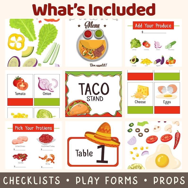 Taco Stand Pretend Play | Kids Mexican Restaurant Role Play Activity ...