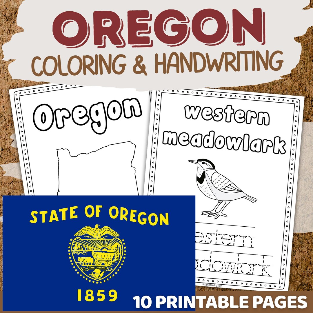 Oregon Preschool Worksheets | State Symbols Prek Kindergarten Social ...