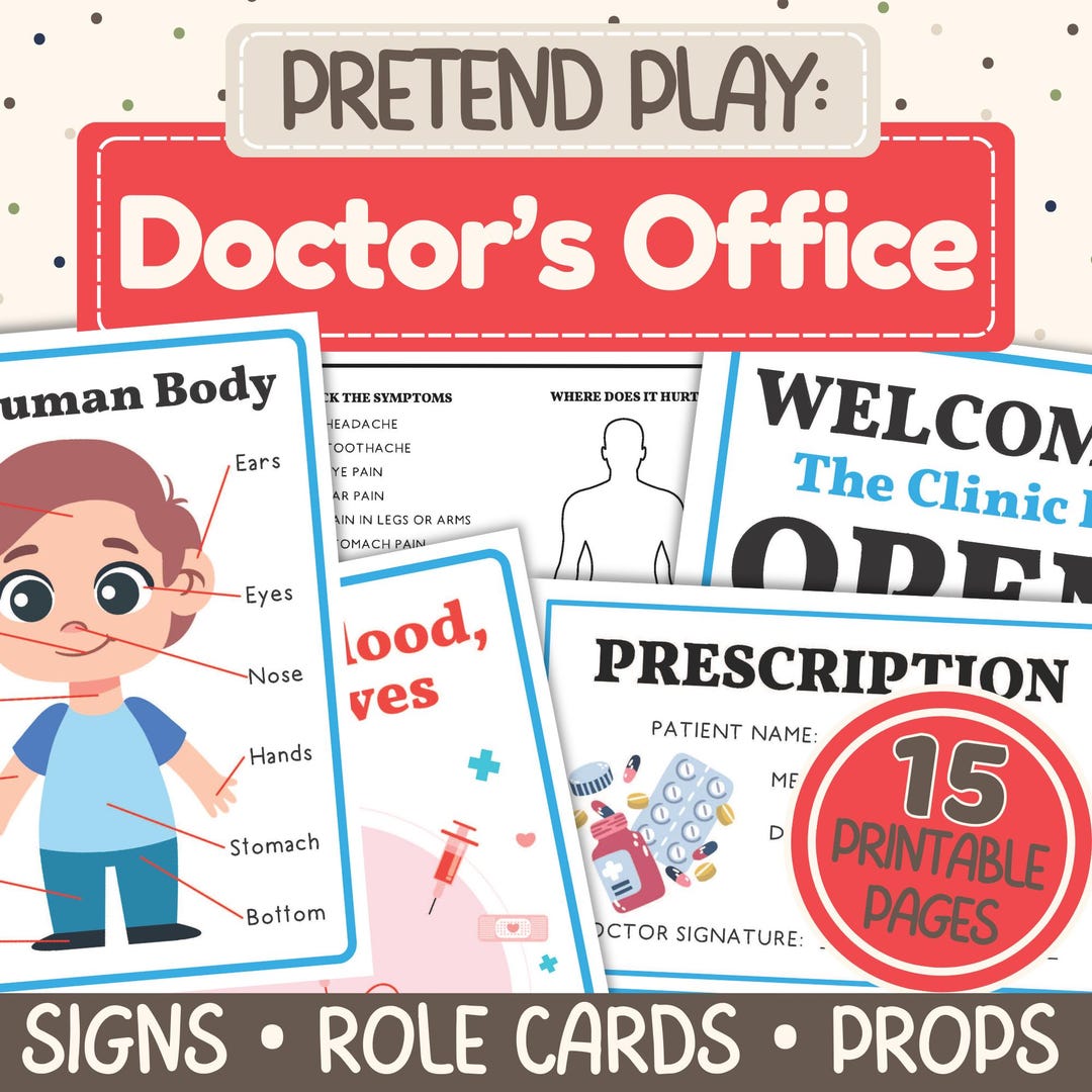 Doctor Pretend Play Set for Kids | Dramatic Physician Activity Set ...