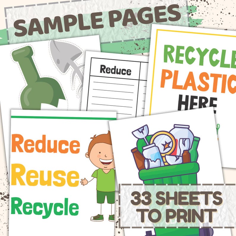 Recycling Pretend Play Set for Kids | Dramatic Play Reduce Reuse ...