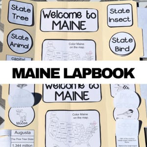 Maine State Lapbook: Printable Geography and History Notebook Pages ...