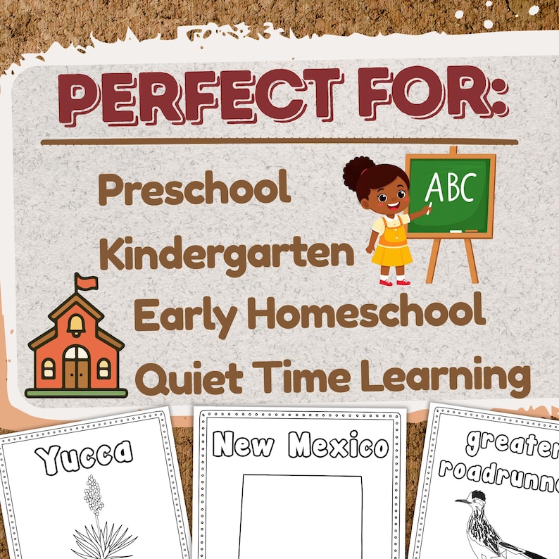 New Mexico Preschool Worksheets | State Symbols Prek Kindergarten ...