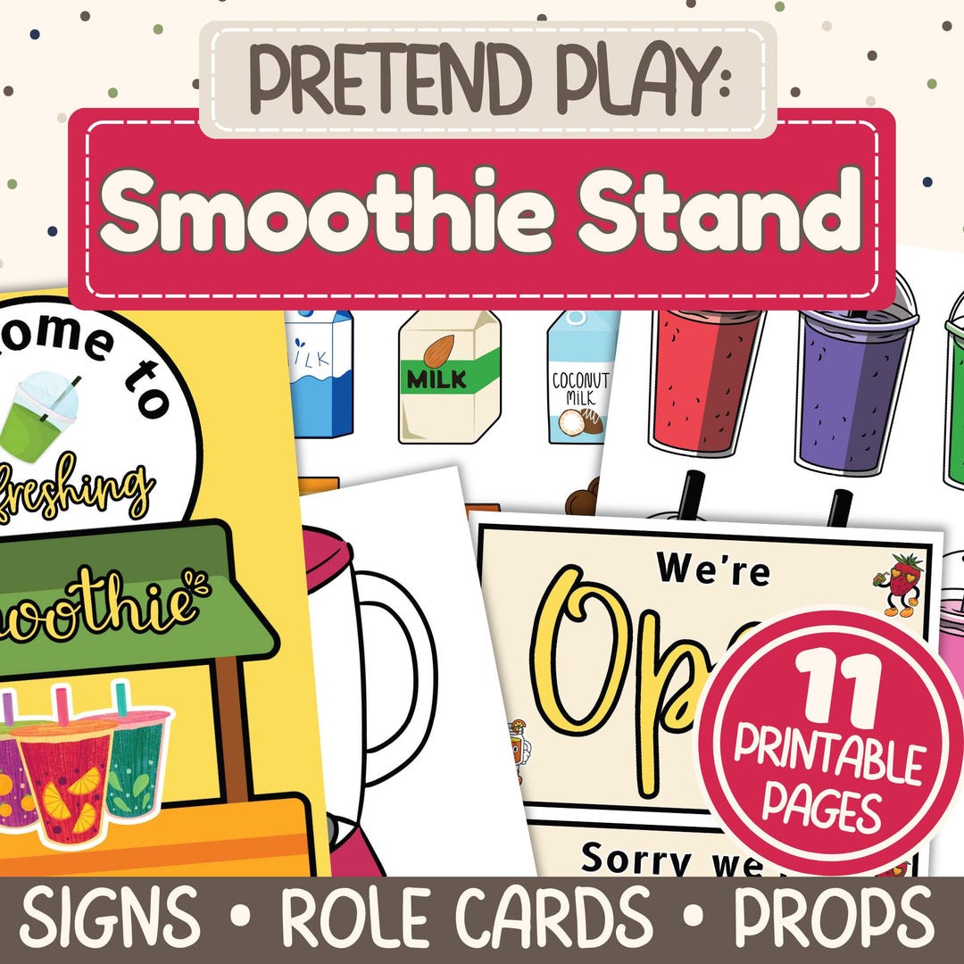 Smoothie Stand Play Pretend| Kids Juice Bar Role Play Activity ...