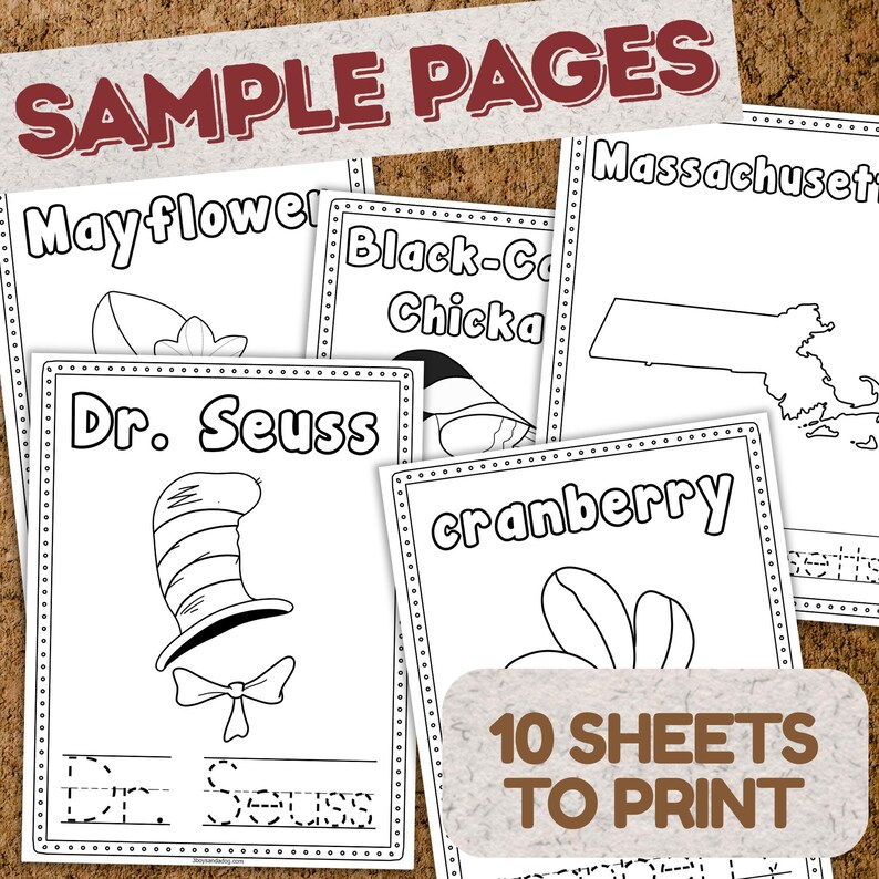 Massachusetts Preschool Worksheets | State Symbols Prek Kindergarten ...