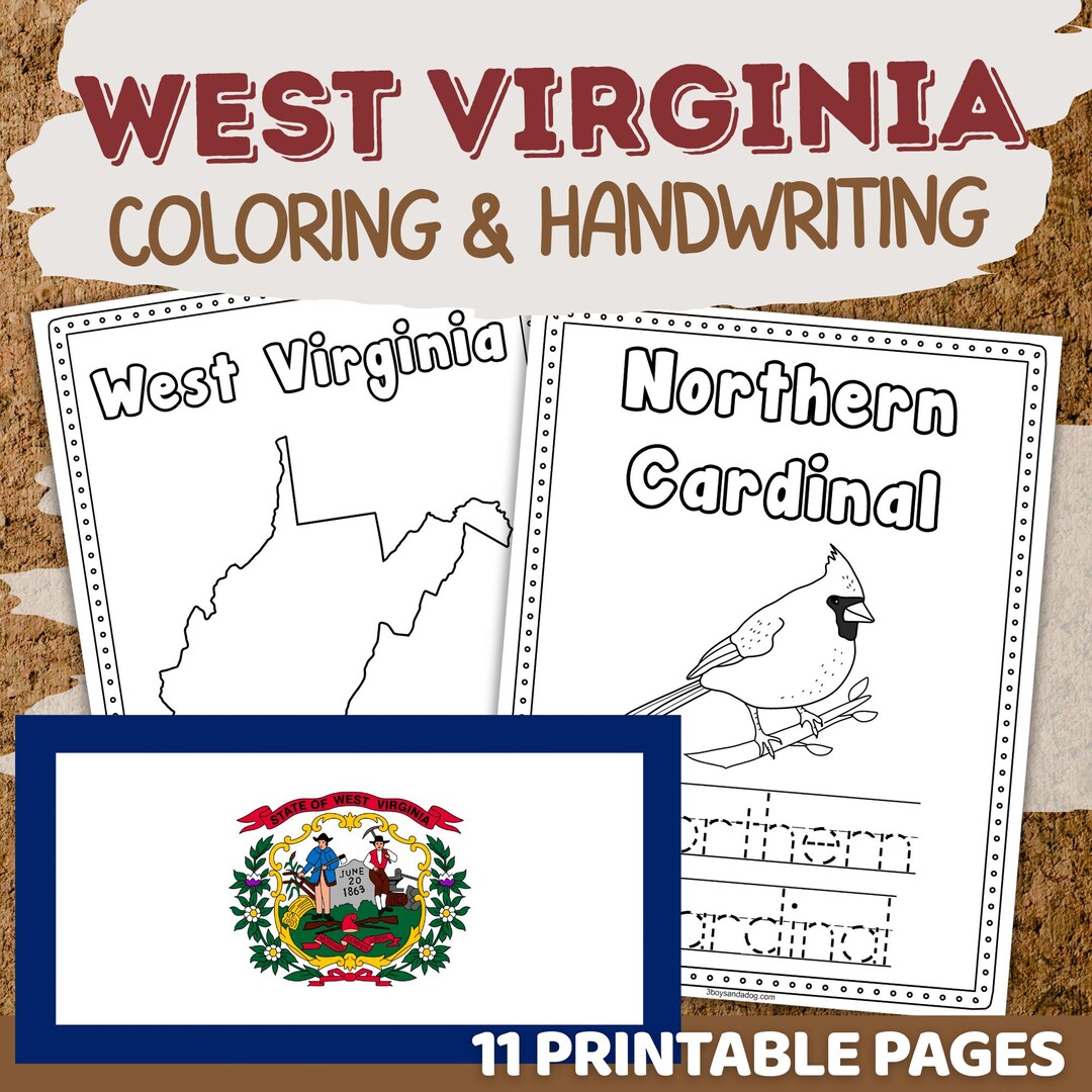 West Virginia Preschool Worksheets | State Symbols Prek Kindergarten ...