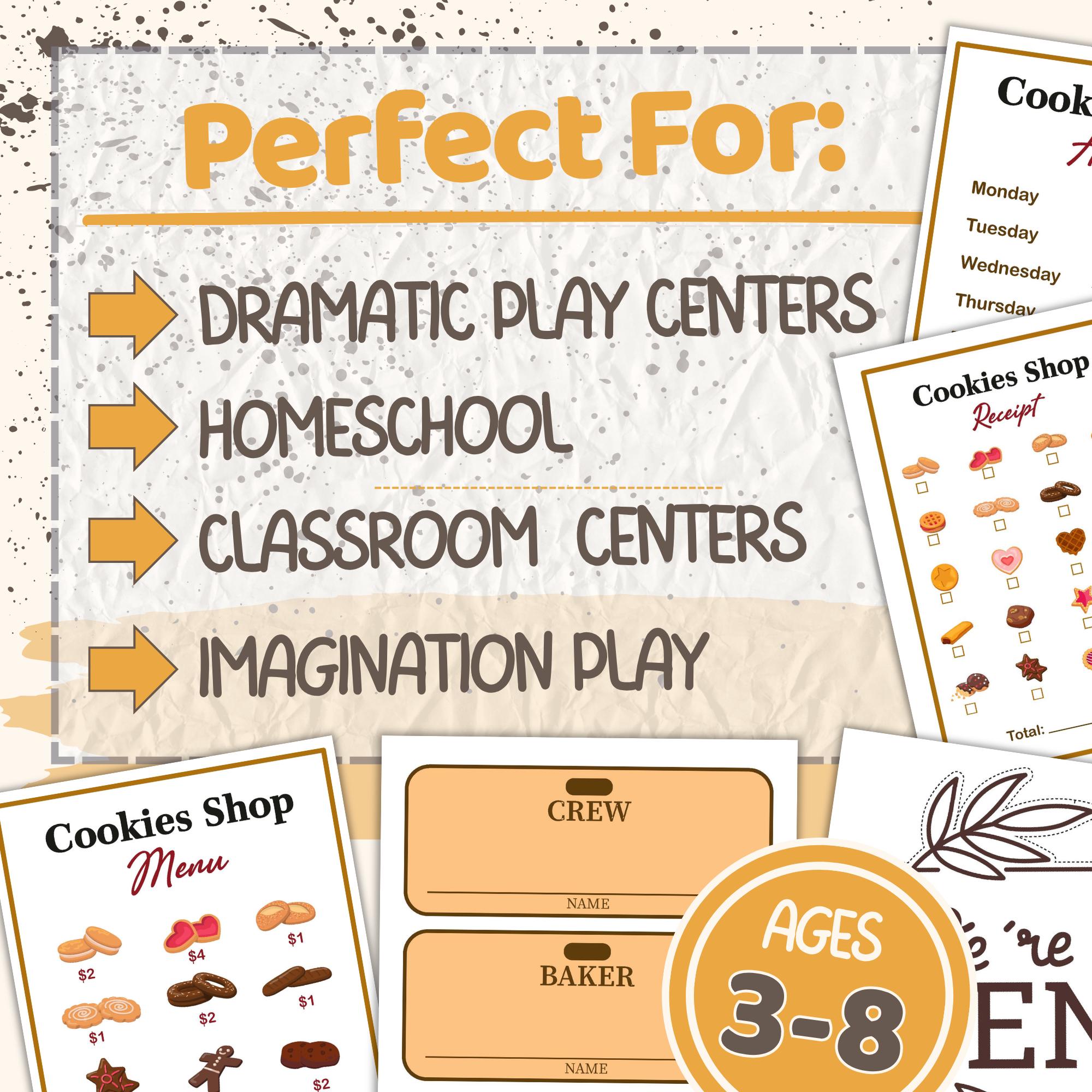 Cookie Shop Pretend Play | Kids Bakery Role Play Activity | Printable ...