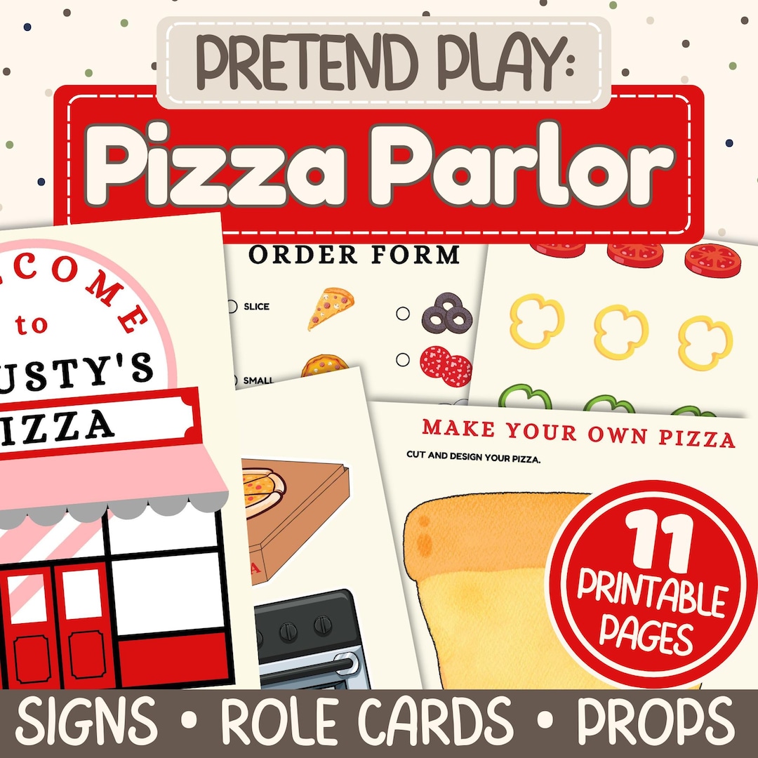 Pizza Parlor Pretend Play | Dramatic Play Pizza Shop | Kids Role Play ...