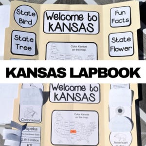 Kansas State Lapbook: Printable Geography and History Notebook Pages ...