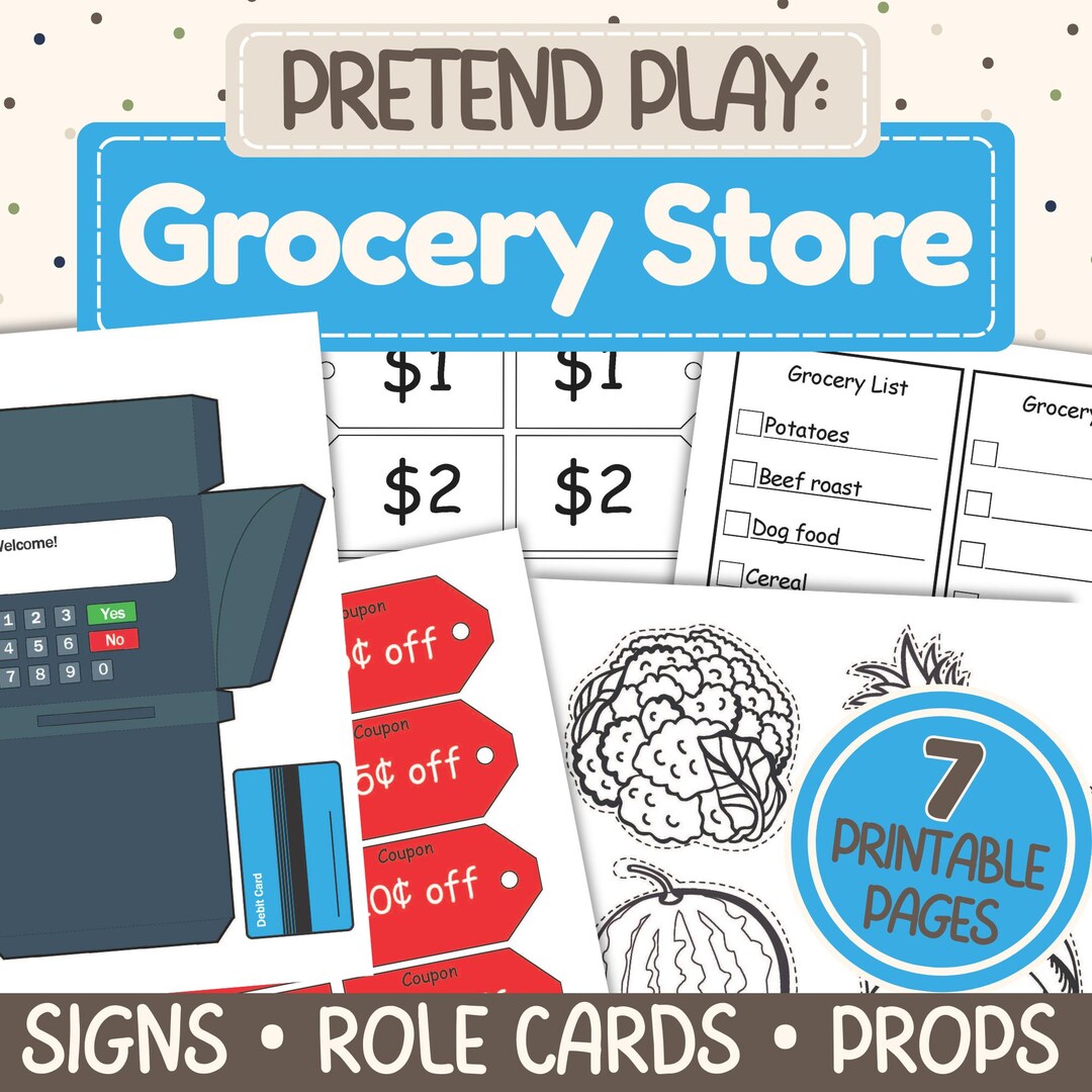Supermarket Kids Pretend Play Set | Dramatic Play Grocery Store ...