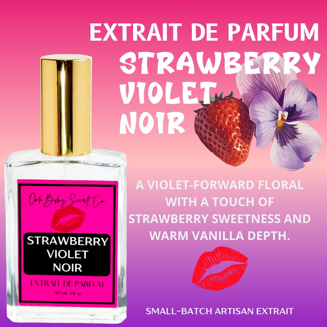 Strawberry Violet Noir Perfume Extrait De Parfum | Dark Gourmand ...