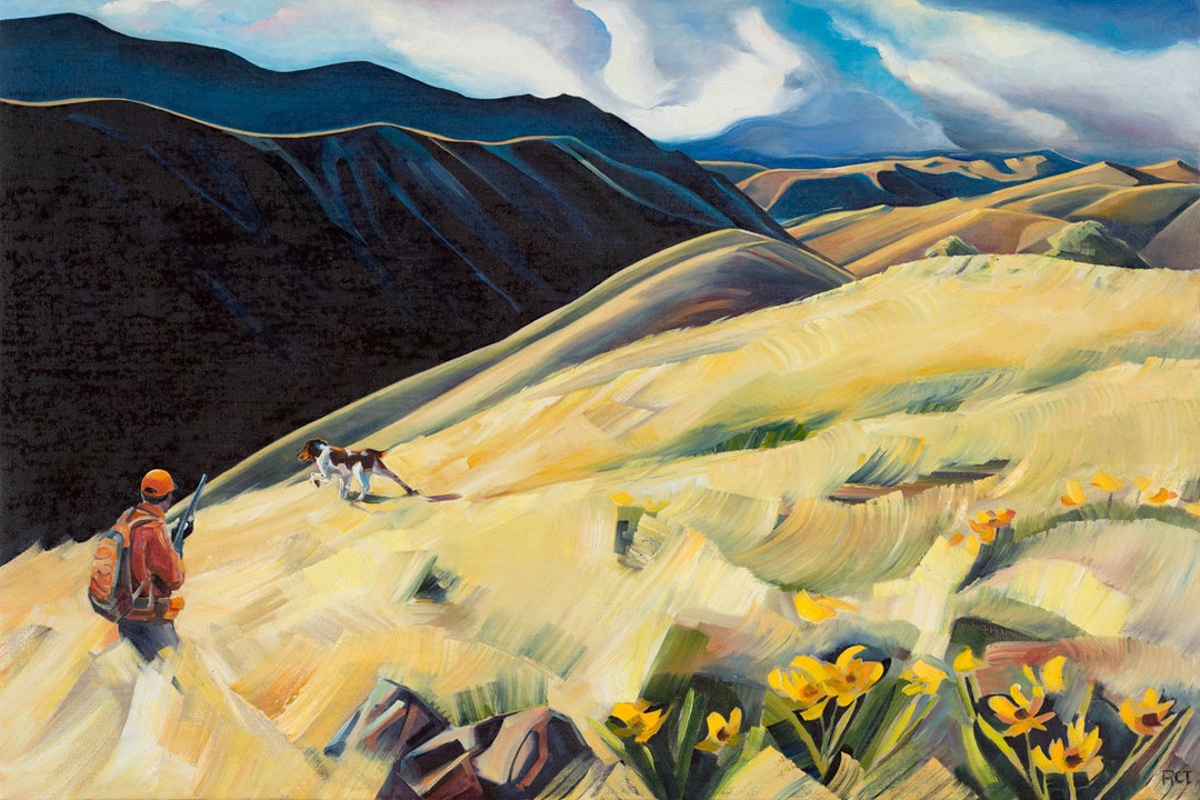 Angus of the Chukar - Giclee Print on Paper or Canvas - Etsy