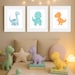 Blueberry Bronto Dino Nursery Print | Pastel Blue Dinosaur Art for Baby ...