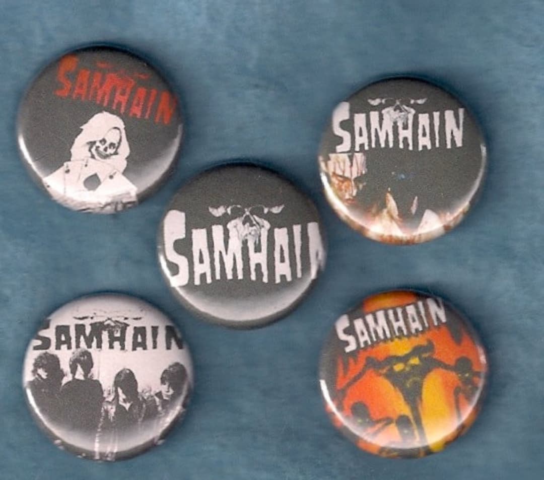 SAMHAIN Pins Buttons Badges Misfits Glenn Danzig Punk Rock Heavy Metal ...