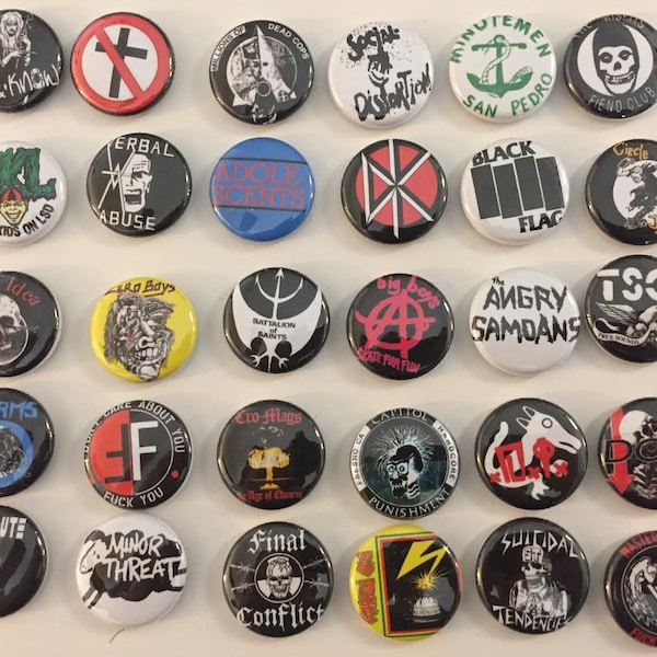 80s Punk Band Pins - Etsy