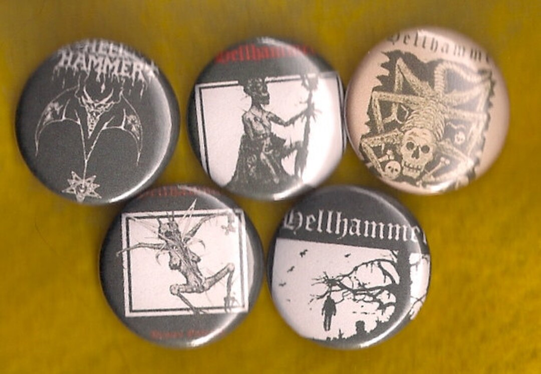 HELLHAMMER Set of 5 Pins Buttons Badges Celtic Frost Black Metal Death Metal - Etsy