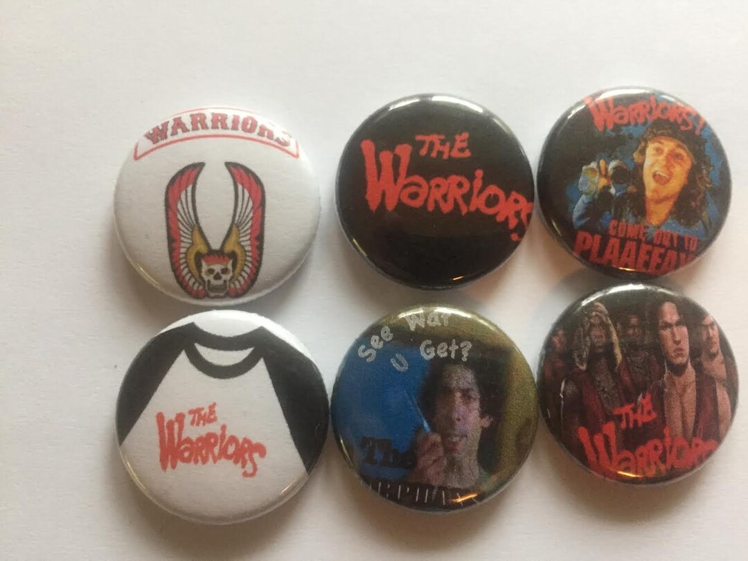 The Warriors Set of 6 Pins Buttons Badges 1970s Cult Film Retro - Etsy
