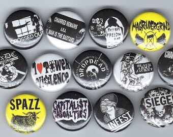 001 Grindcore Grind Power Violence Mince Dbeat Button, Pin, Badge - Etsy