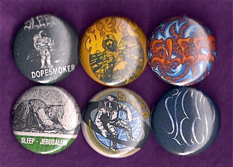 SLEEP Pins Buttons Badges High on Fire Doom Metal Rock Om - Etsy