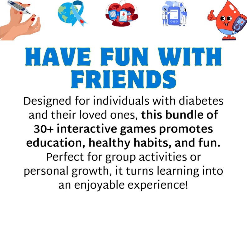 Diabetes Games and Activities Bundle, +30 Fun Printable Games for ...