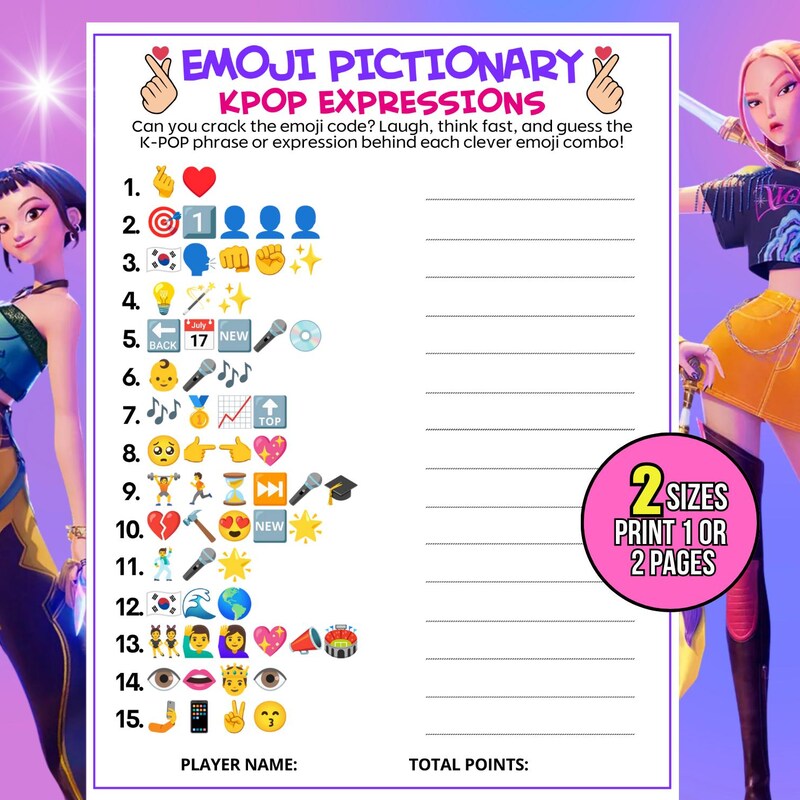 Kpop Emoji Game - Etsy UK