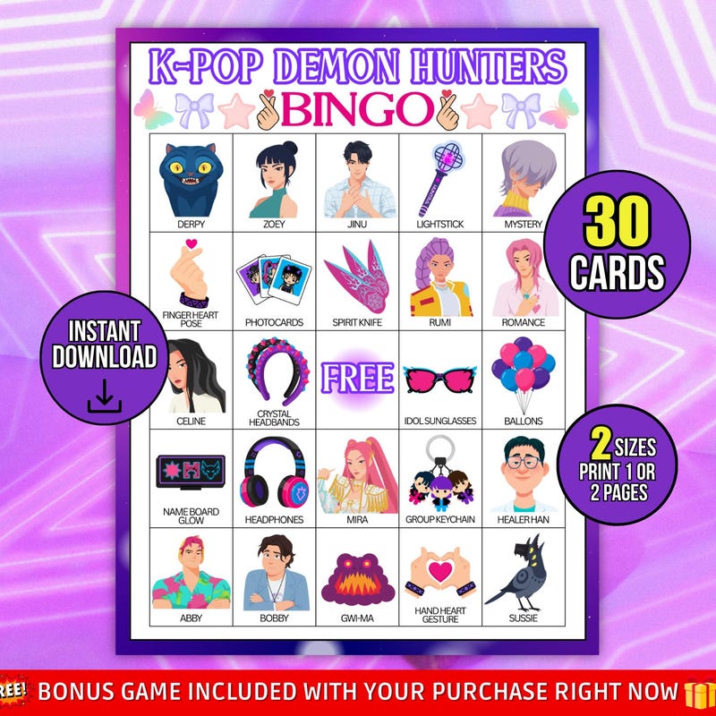 Demon Hunter Bday Card - Etsy