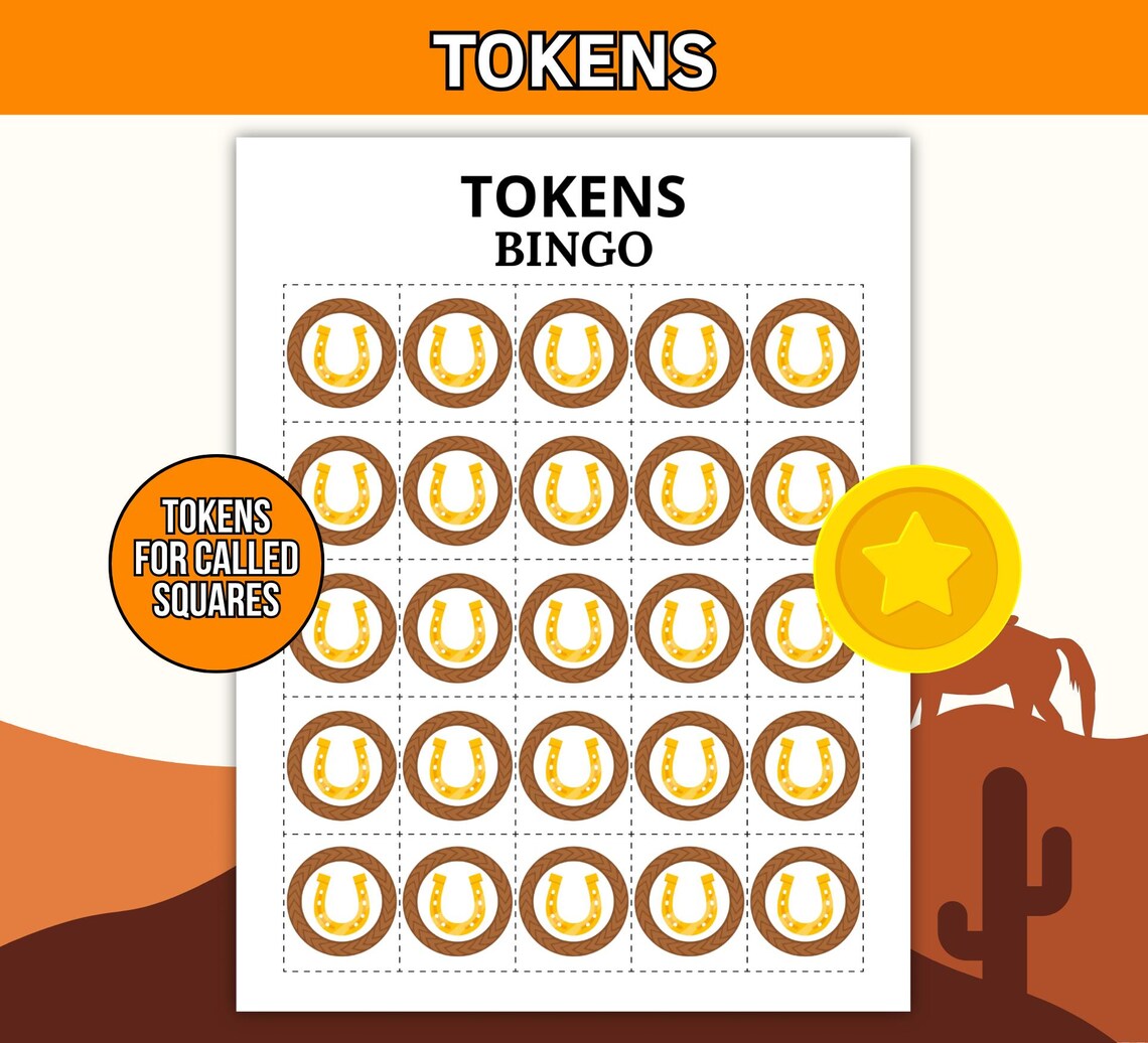 Cowboy Bingo Game, 30 Printable Western Bingo Cards, Cowboy Party ...