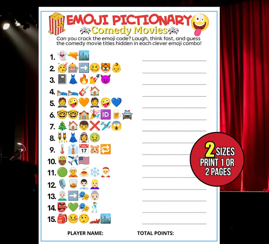 Comedy Movies Emoji Game, Guess the Movie Emoji Puzzle, Funny Movie ...