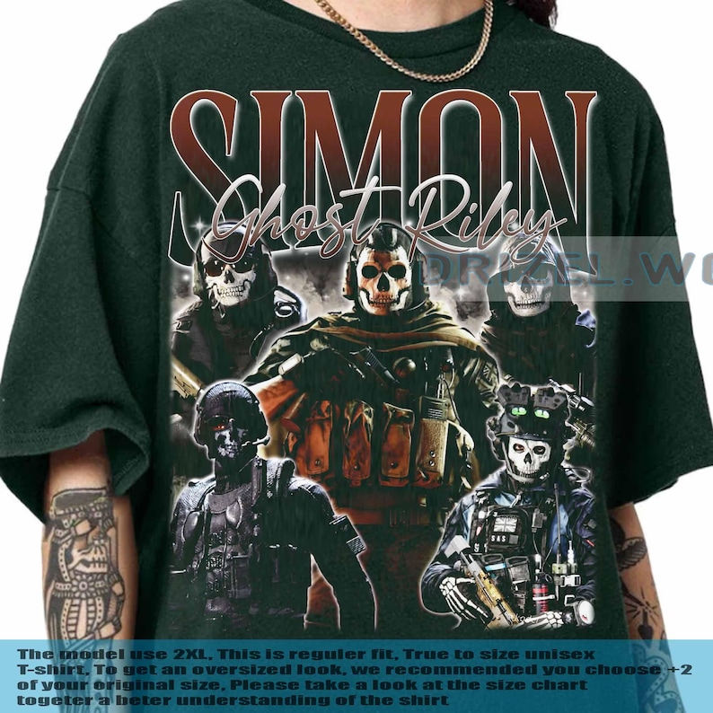 New Vintage Simon Ghost Riley T-shirt, Video Game Fan Tee, Grapic Tee ...