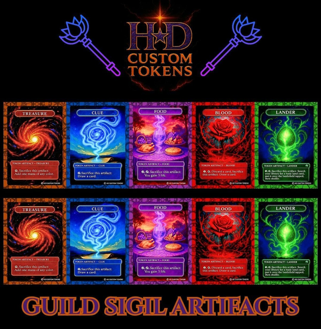 Custom MTG Tokens Set: Guild Sigil Artifacts - Magic the Gathering ...