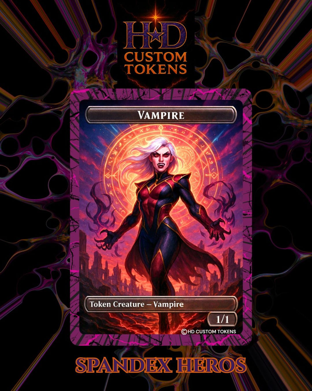 Custom MTG Vampire Token: Spandex Saviours Limited Set - Etsy
