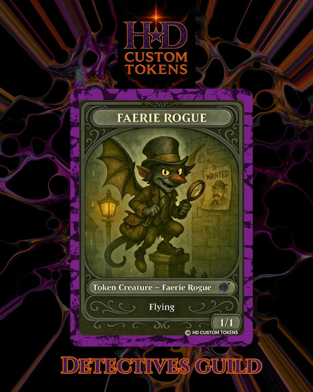 Custom MTG Faerie Rogue Token: Detectives Guild Set - Etsy