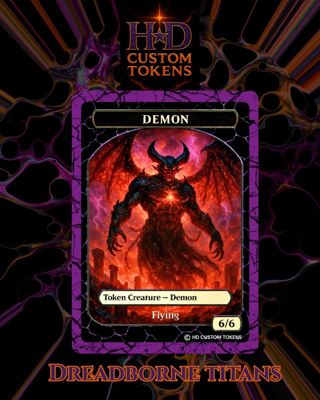 Custom MTG Demon Token: Dreadborne Titans Limited Set - Etsy