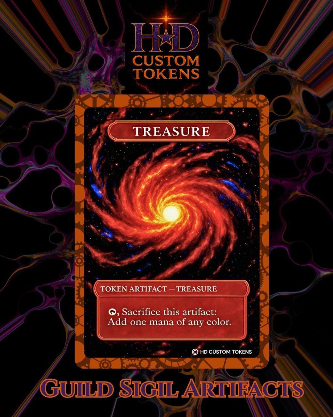 Custom MTG Treasure Token: Guild Sigil Artifacts Limited Set - Etsy